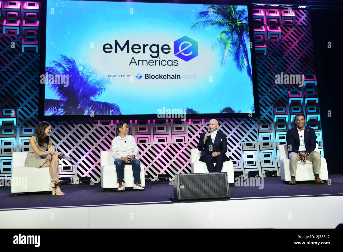 Miami Beach, USA. 18th Apr, 2022. Kate Rooney, Technology Reporter of ...