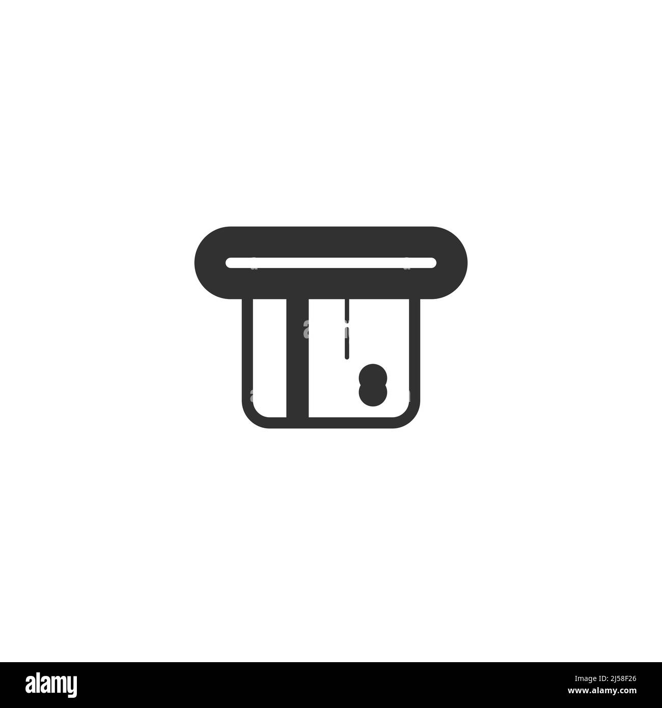 ATM card slot with credit card in the card inserted. Banking payment ...