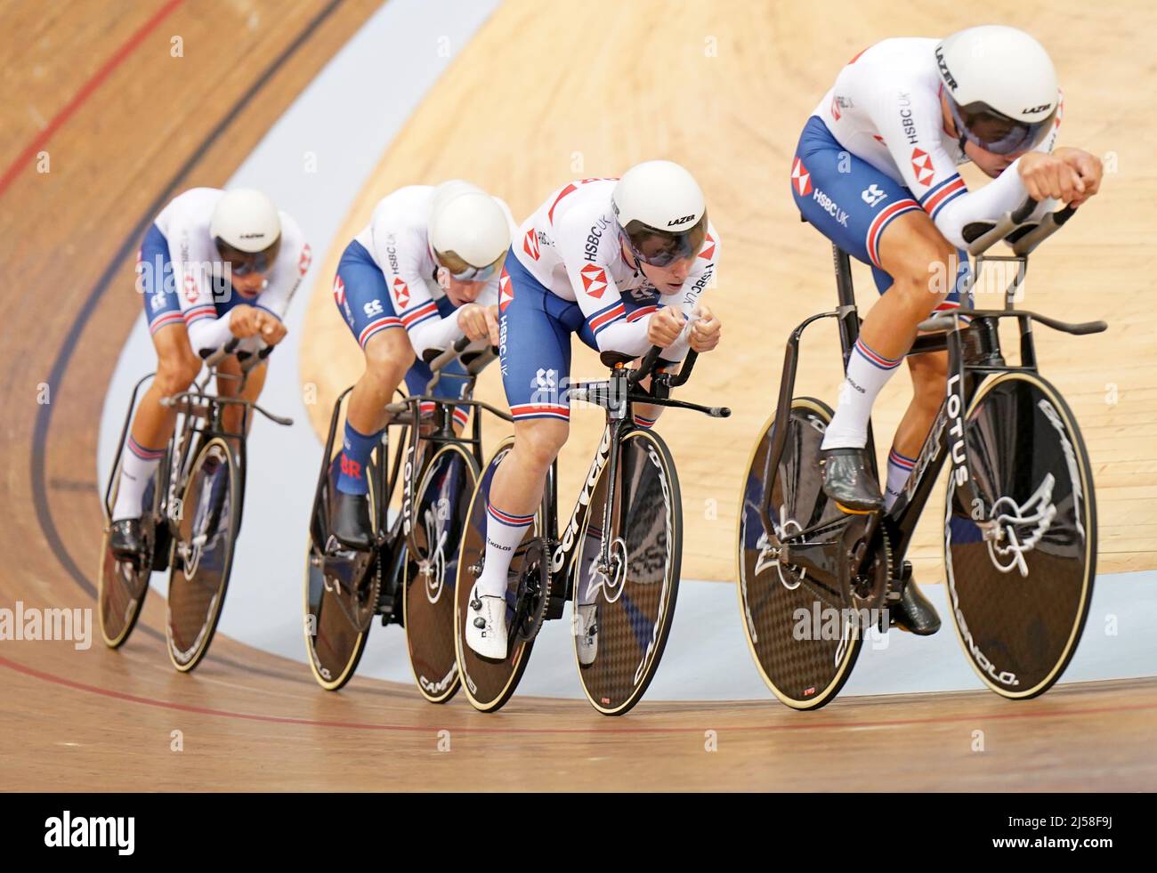 Great Britain’s Ethan Vernon, Oliver Wood, Rhys Britton and Charlie ...