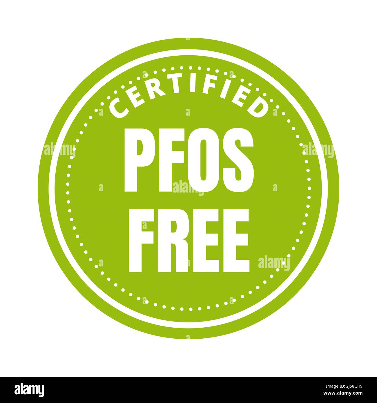 Certified PFOS free symbol icon Stock Photo - Alamy