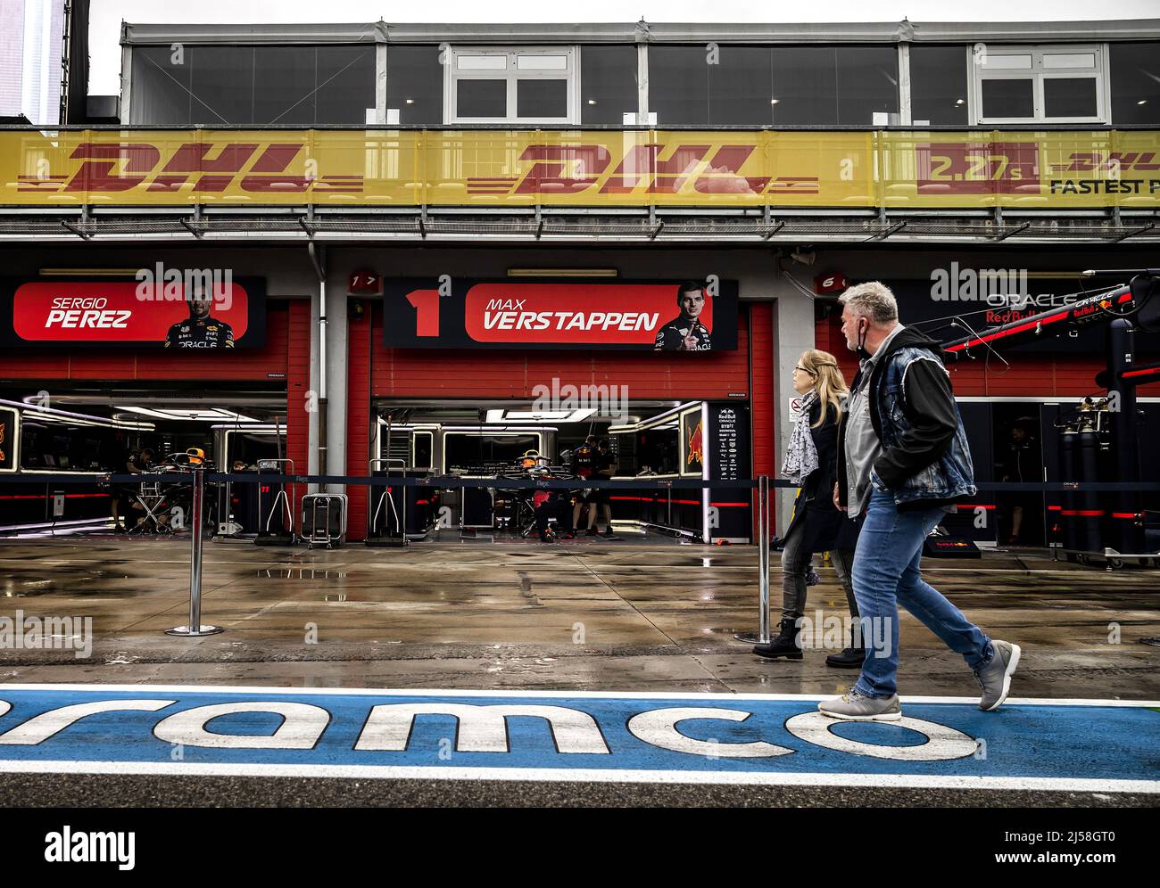 Imola, Italy. 21st Apr, 2022. Imola, Italy, 21/04/2022, IMOLA - The pit ...
