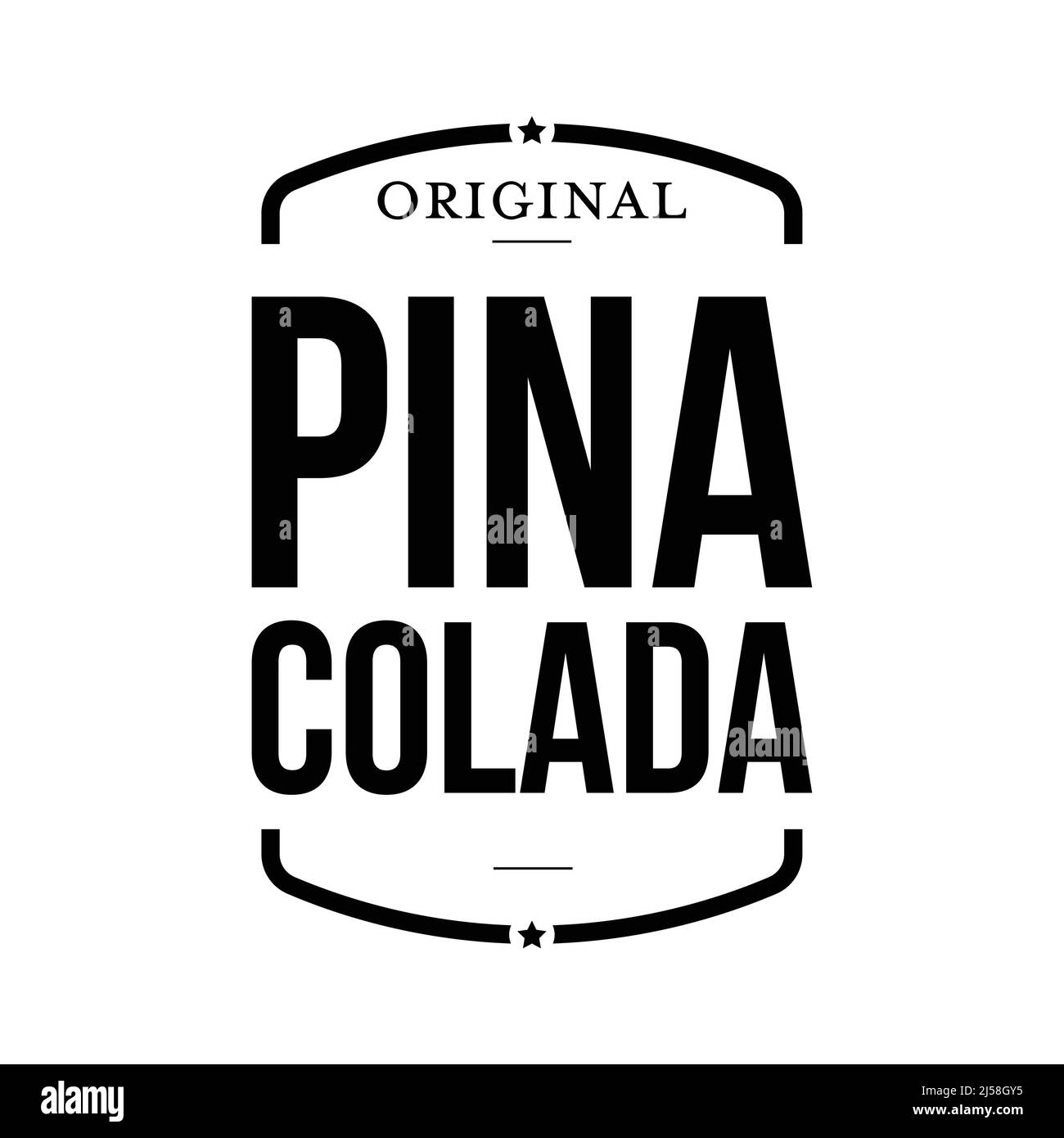 Pina colada cocktail tropical Stock Vector Images - Alamy