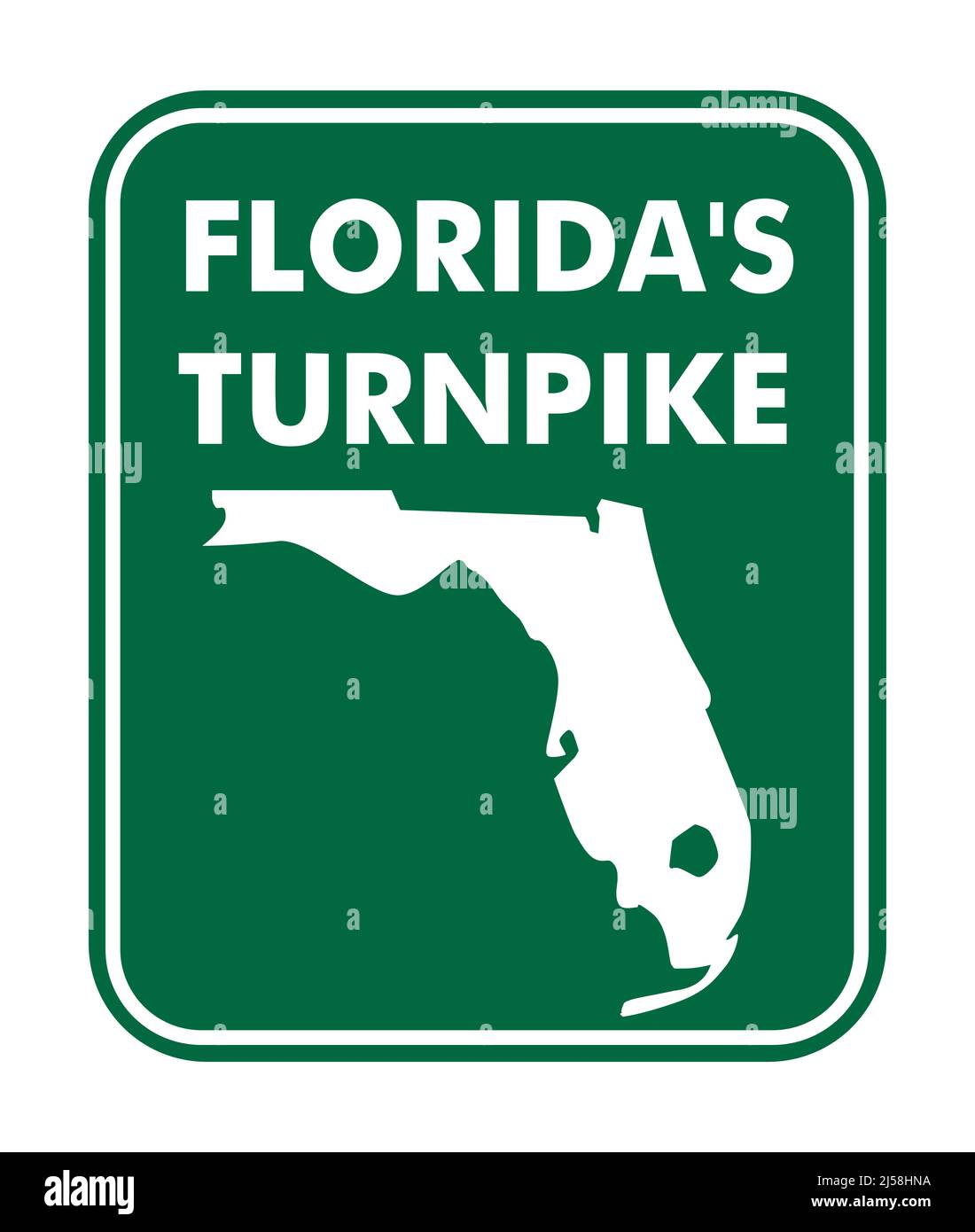 Florida's turnpike road sign illustration Stock Photo - Alamy
