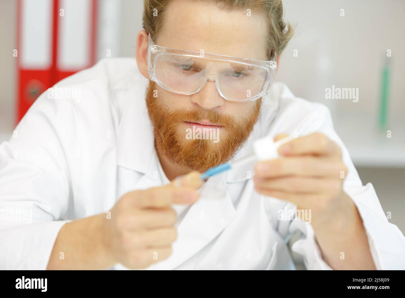 Selective focus handsome scientist hi-res stock photography and images - Alamy