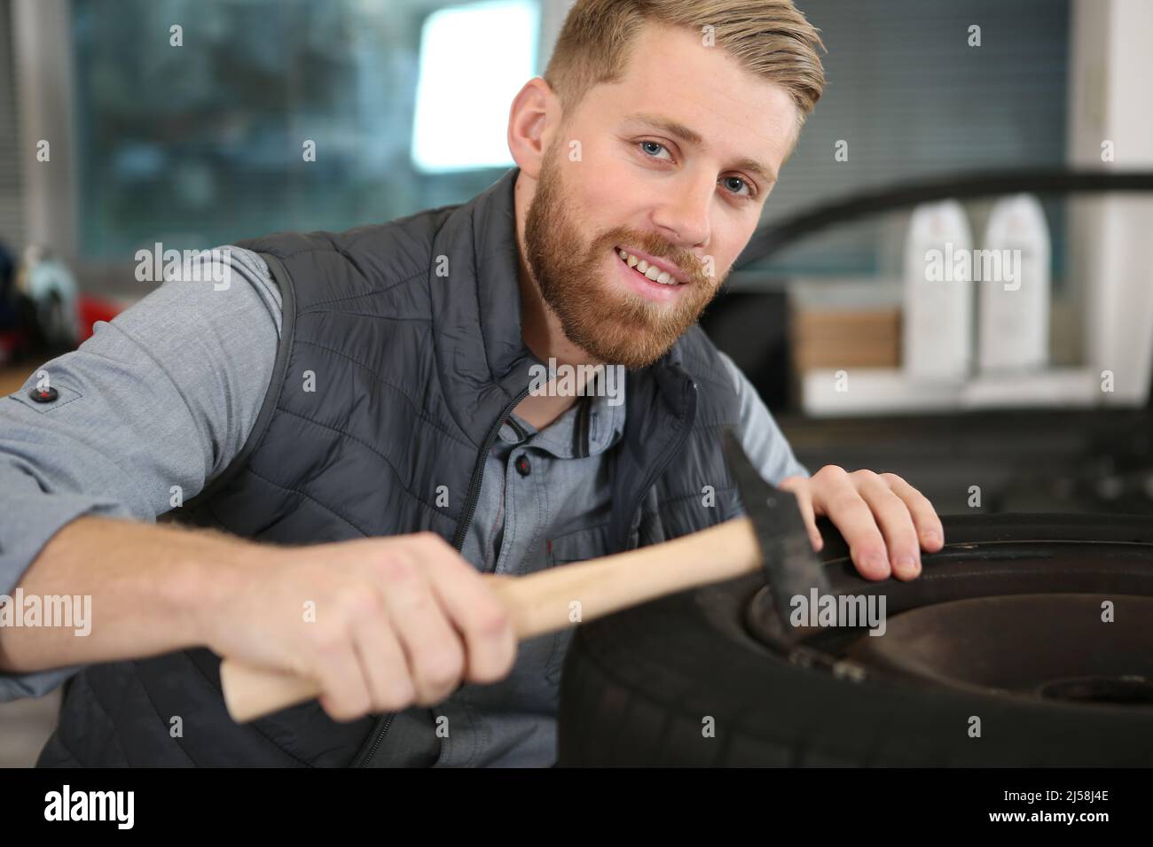 Male using equipment in gas hi-res stock photography and images - Alamy