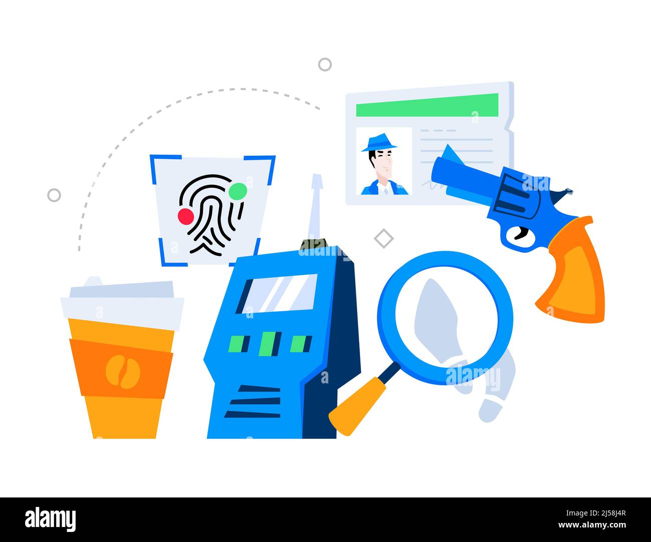 Evidence and crime - modern colored vector poster Stock Vector Image ...