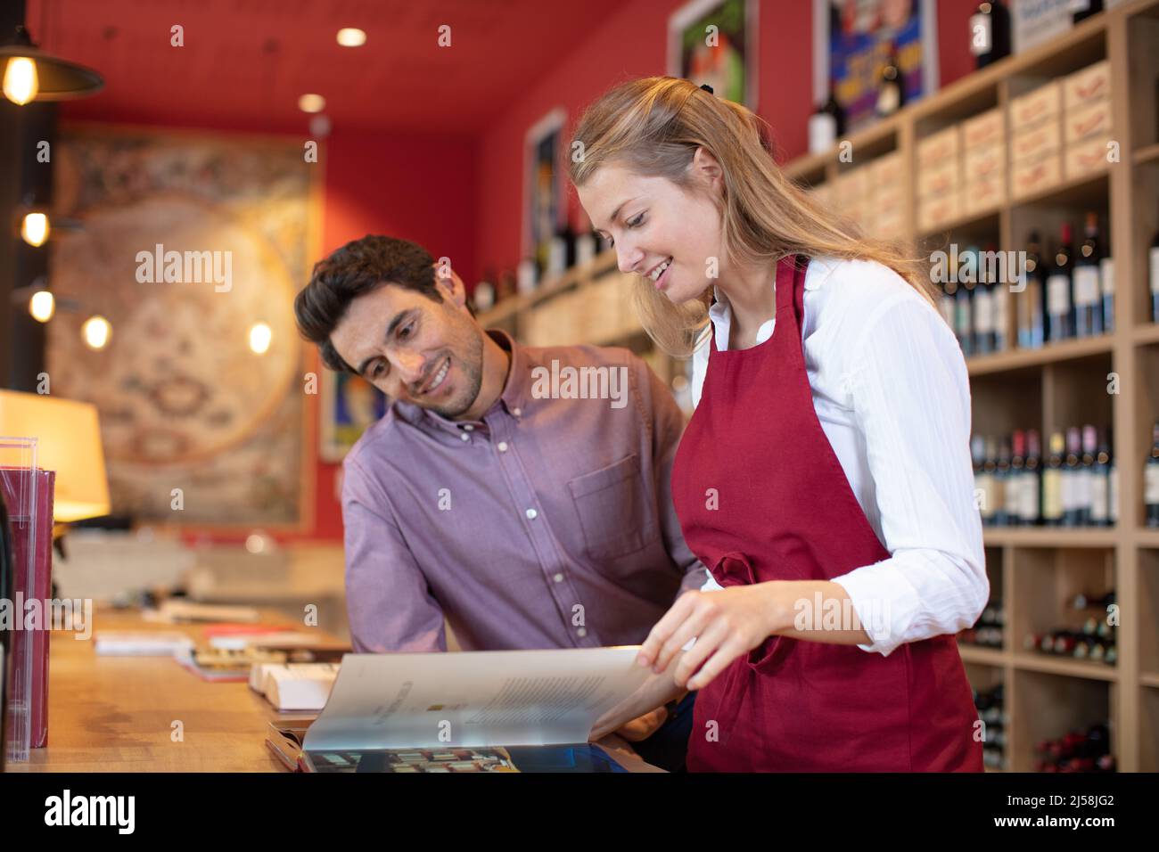 Wine seller customer hi-res stock photography and images - Alamy