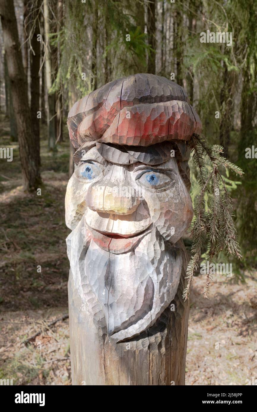 Wooden sculpture depicting the fairy-tale characters from the works ...