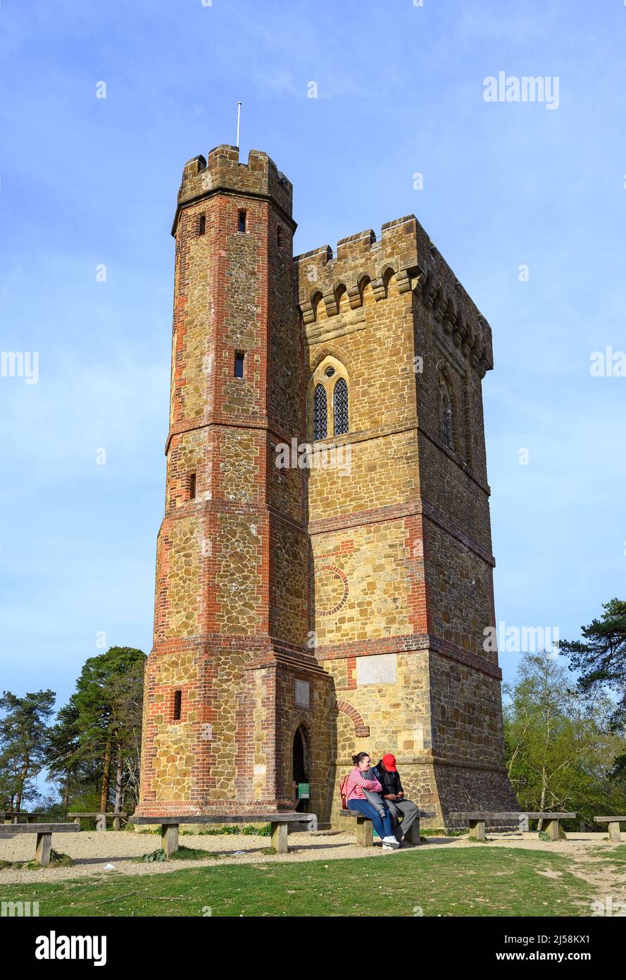 Leith Hill, Surrey, UK: Leith Hill Tower at the summit of Leith Hill ...