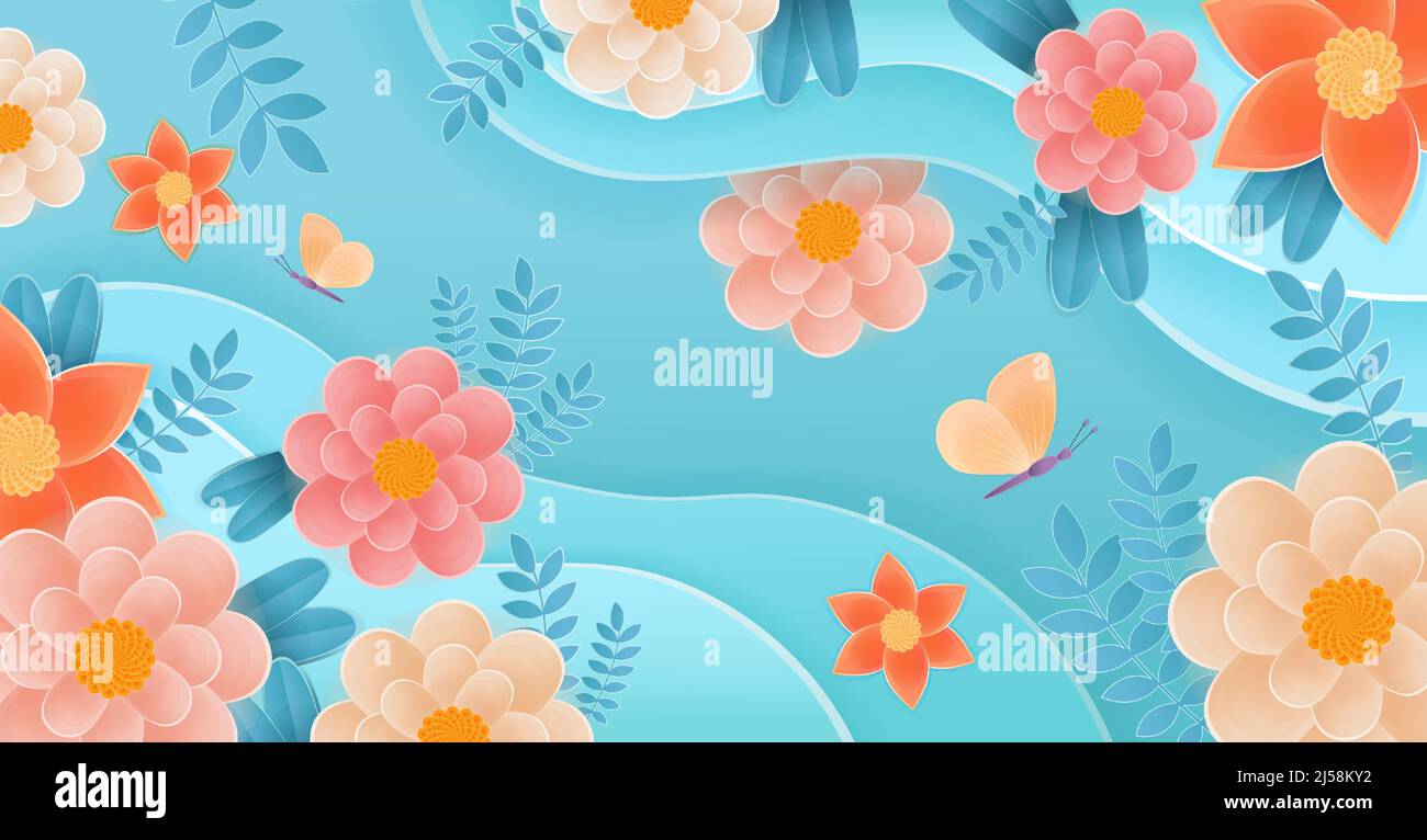 Spring flowers background Stock Vector Image & Art - Alamy