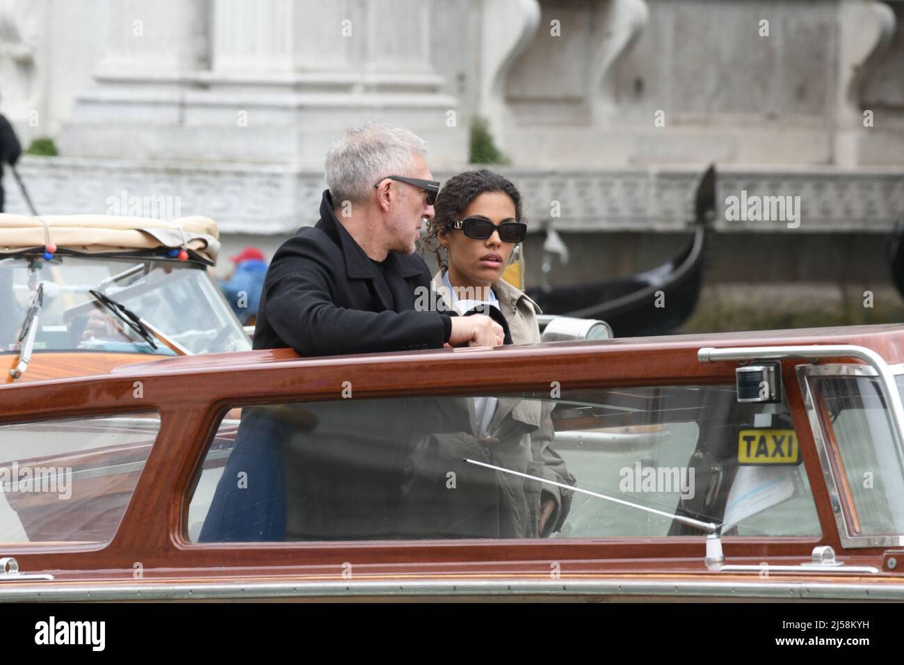 Venice, Biennale D 'arte 2022. Vincent Cassel and Tina Kunakey in ...