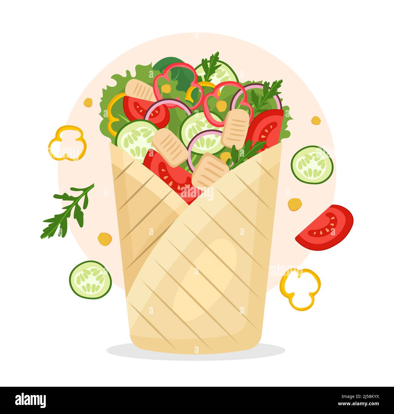 Shawarma falafel Stock Vector Images - Alamy
