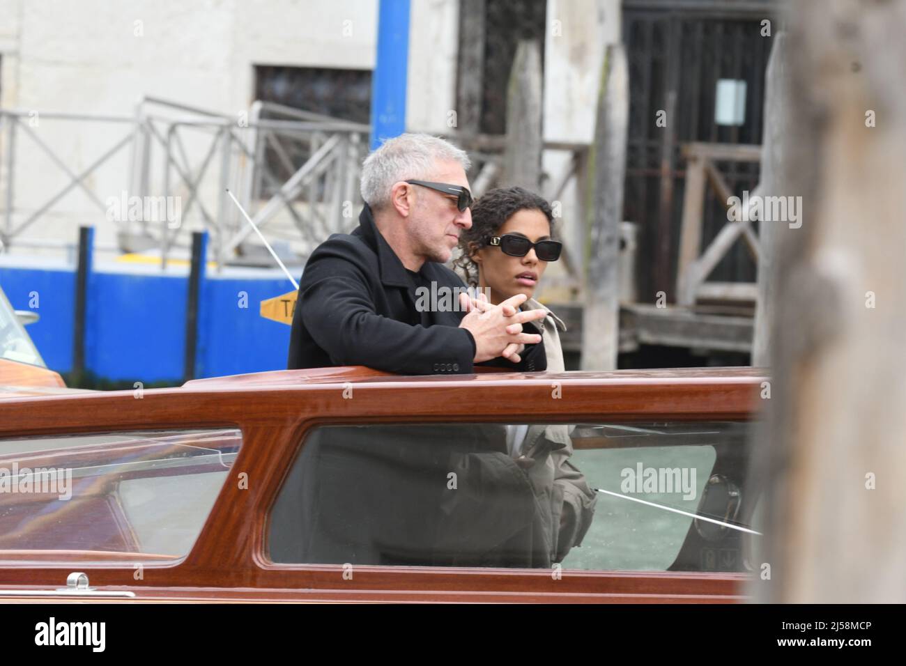 Venice, Biennale D 'arte 2022. Vincent Cassel and Tina Kunakey in ...