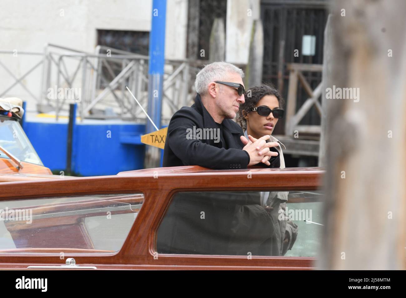 Venice, Biennale D 'arte 2022. Vincent Cassel and Tina Kunakey in ...