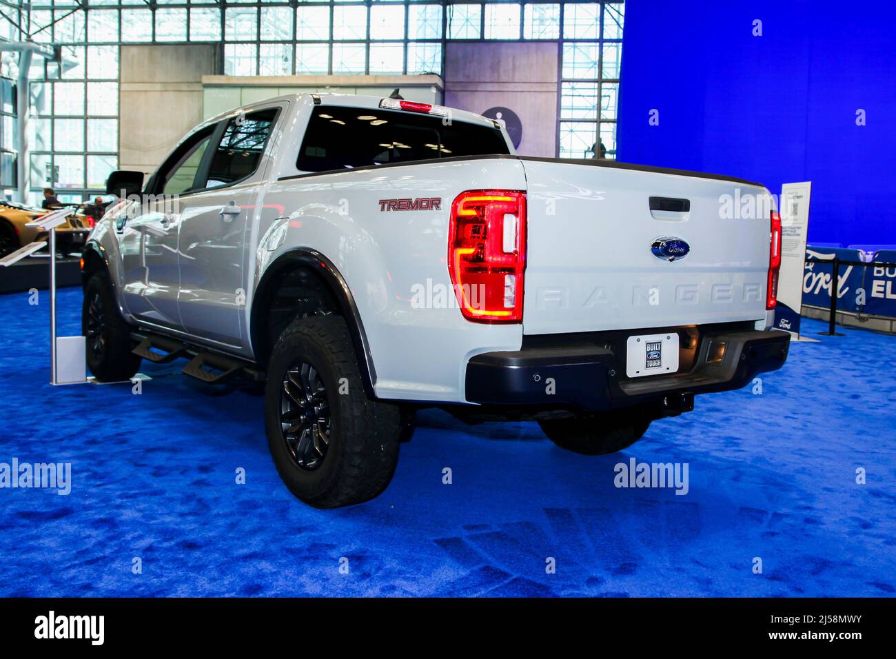 NEW YORK, NY, USA - APRIL 13, 2022: Ford Ranger Tremor is showing ...