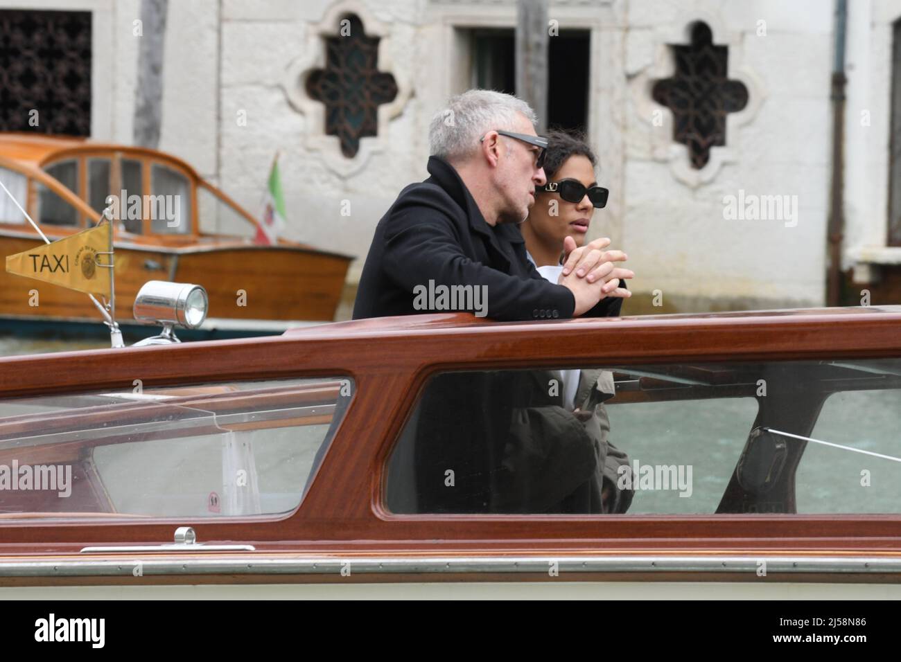 Venice, Biennale D 'arte 2022. Vincent Cassel and Tina Kunakey in ...