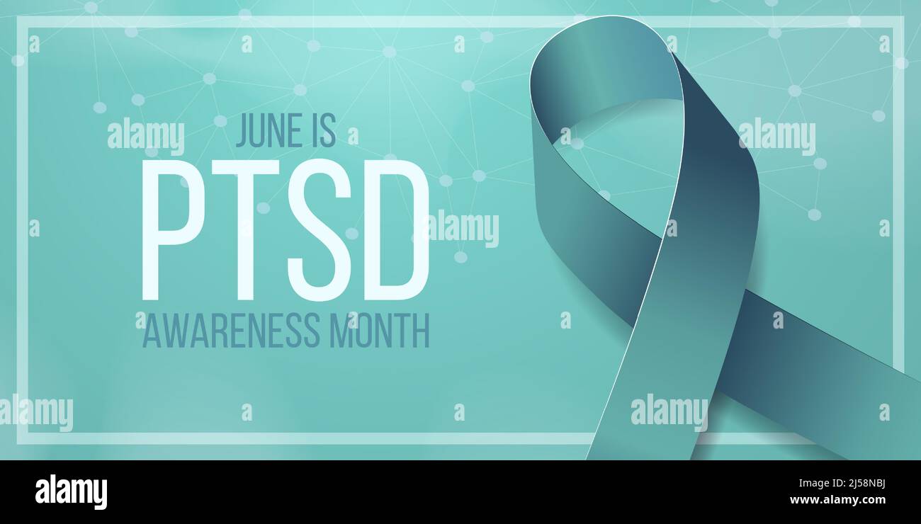 Post-Traumatic Stress Disorder Awareness Month concept. PTSD banner ...