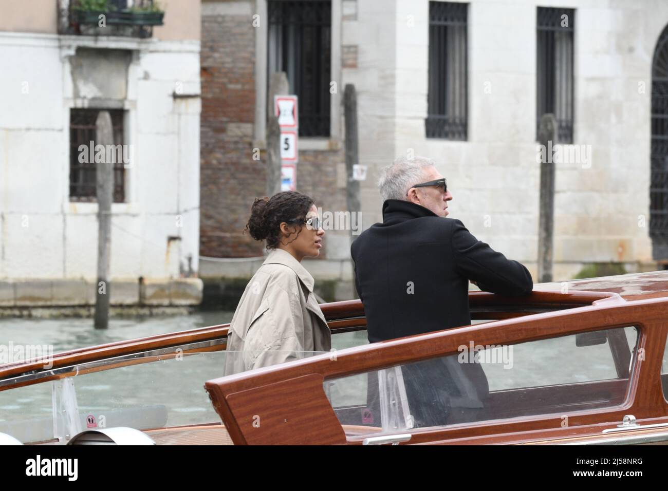 Venice, Biennale D 'arte 2022. Vincent Cassel and Tina Kunakey in ...