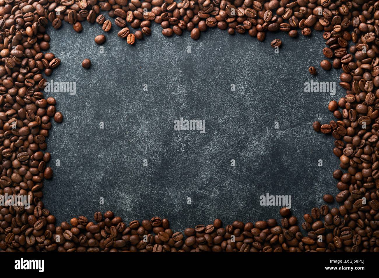 Coffee beans background. Roasted coffee beans. View from above. Coffee ...