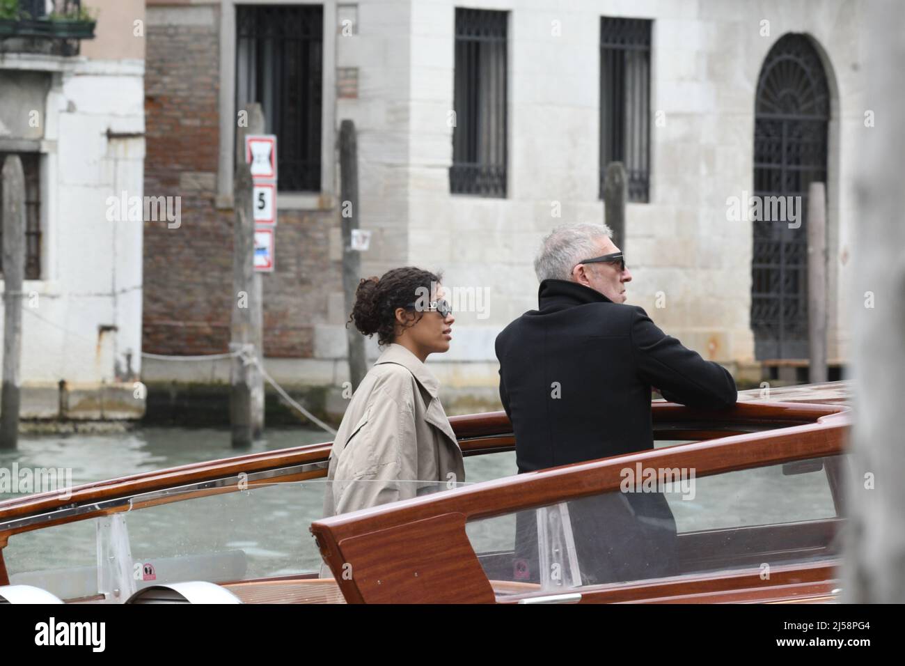 Venice, Biennale D 'arte 2022. Vincent Cassel and Tina Kunakey in ...