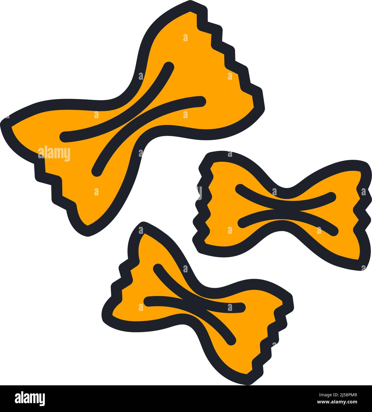 Farfalle pasta icon Stock Vector Images - Alamy