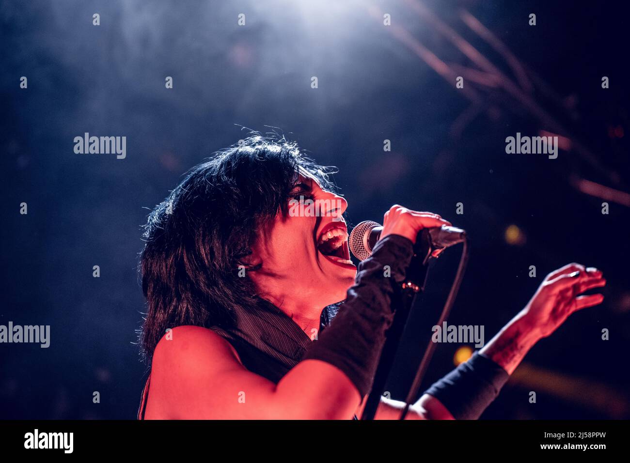 Copenhagen, Denmark. 20th Apr, 2022. The French metal act Igorrr performs a live concert at ...