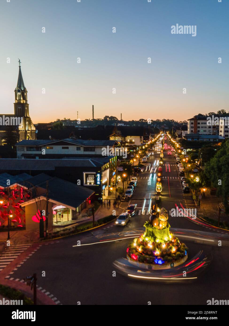City of Gramado in Serra Gaucha, the most touristic city in Brazil ...
