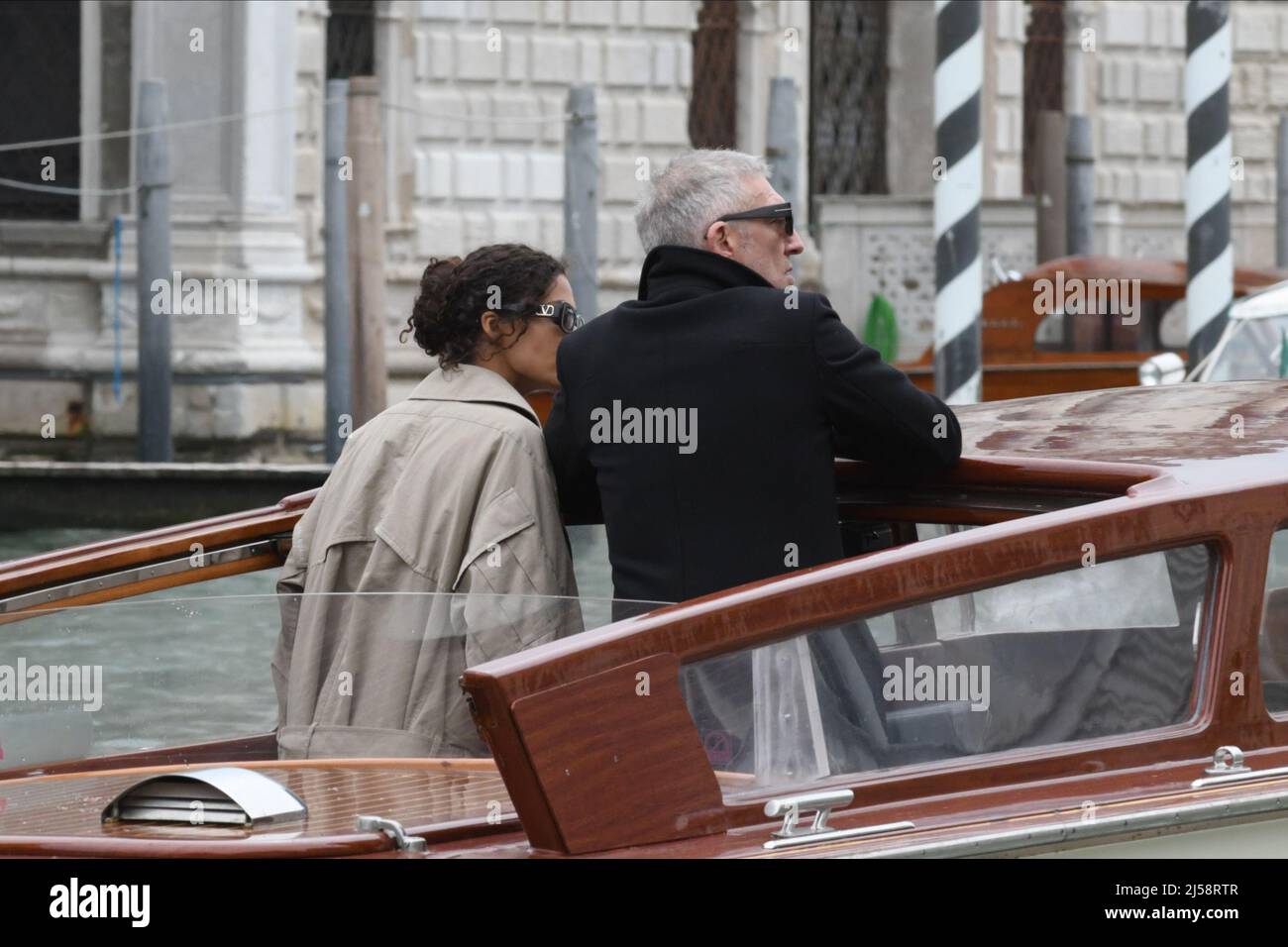 Venice, Biennale D 'arte 2022. Vincent Cassel and Tina Kunakey in ...