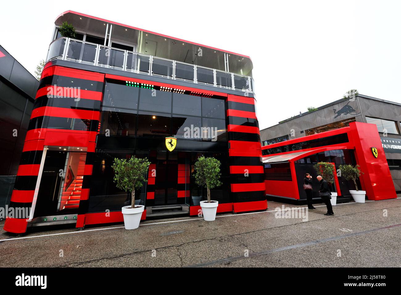 Ferrari motorhome in paddock hi-res stock photography and images - Alamy