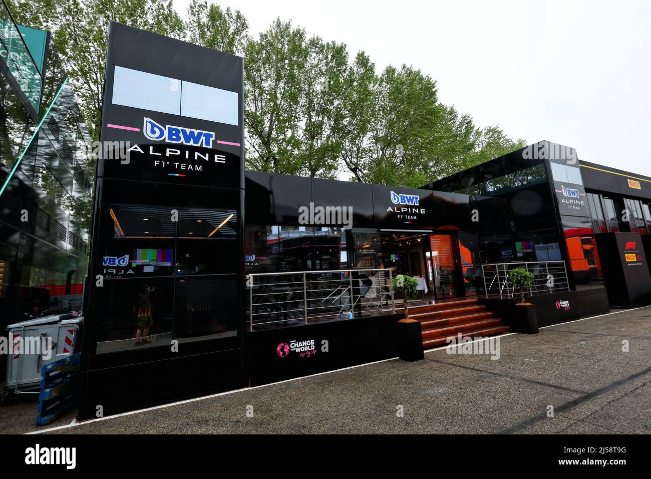 Alpine F1 Team motorhome in the paddock. 21.04.2022. Formula 1 World ...
