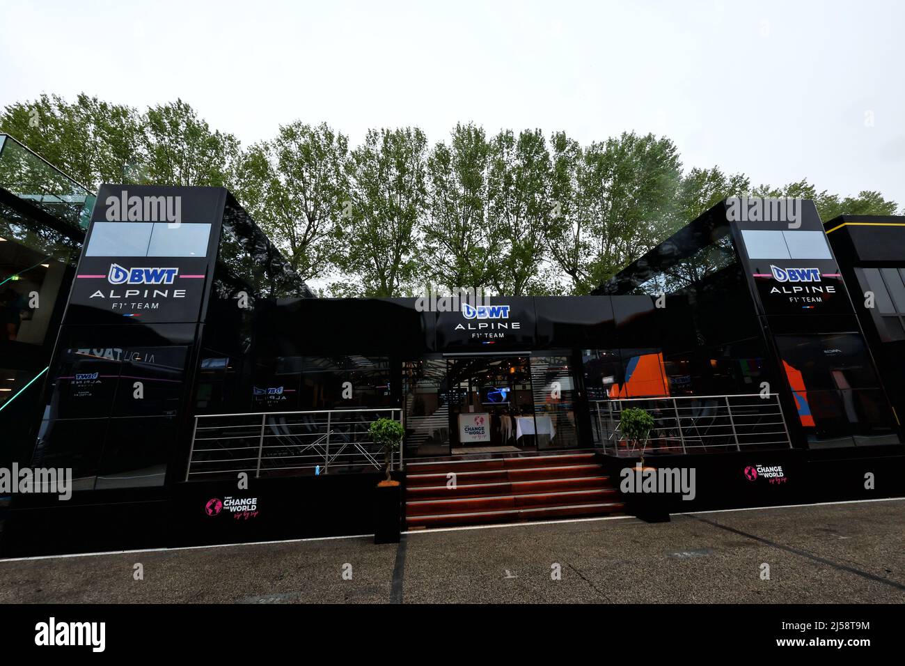 Alpine f1 team motorhome in paddock hi-res stock photography and images ...