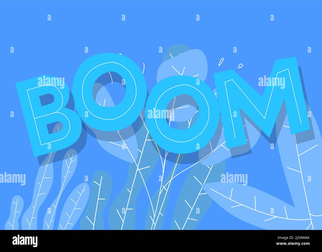 Boom. Word written with Children's font in cartoon style Stock Vector ...