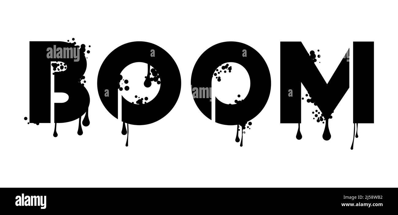 Boom colored Graffiti tag. Abstract modern street art decoration ...