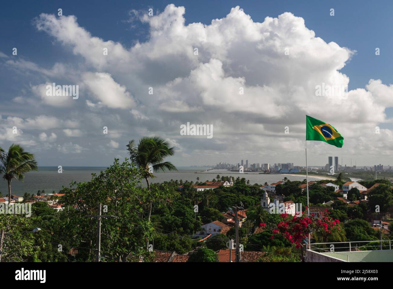 Recife - Aerial View of Recife, one of the oldest cities in ...