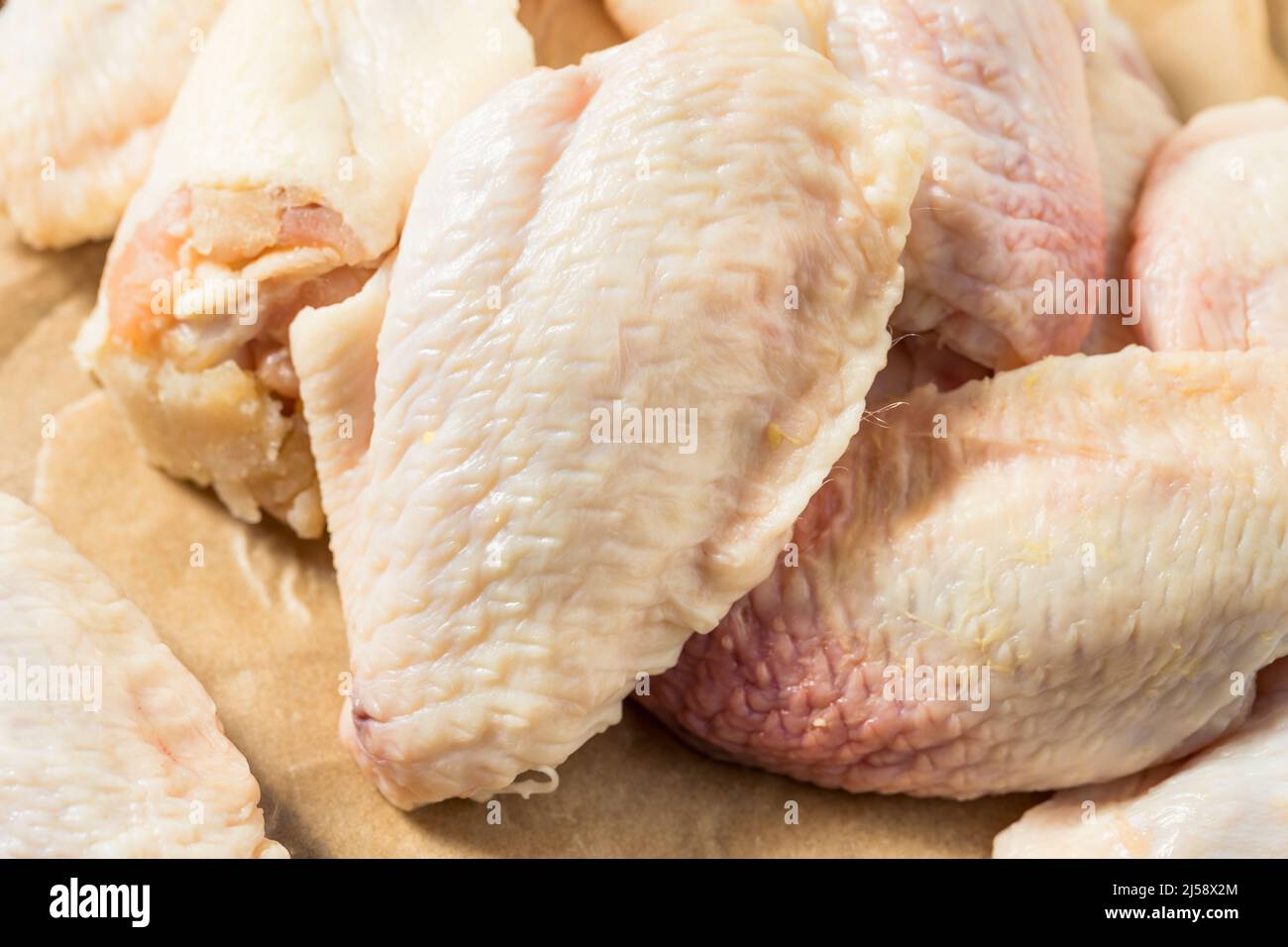 Raw Organic Cut Chicken Wings Ready to Cook Stock Photo - Alamy