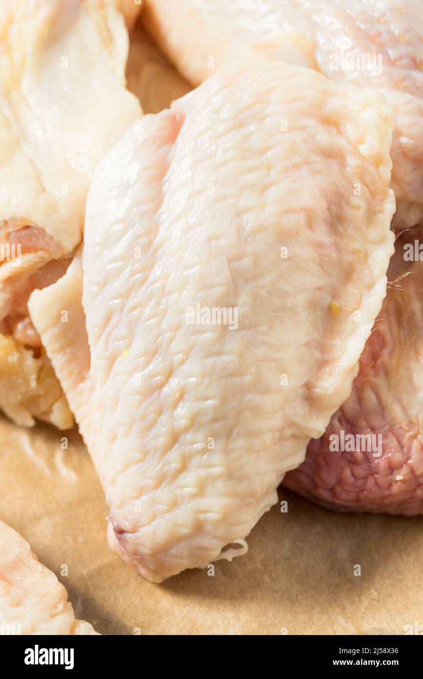 Raw Organic Cut Chicken Wings Ready to Cook Stock Photo - Alamy