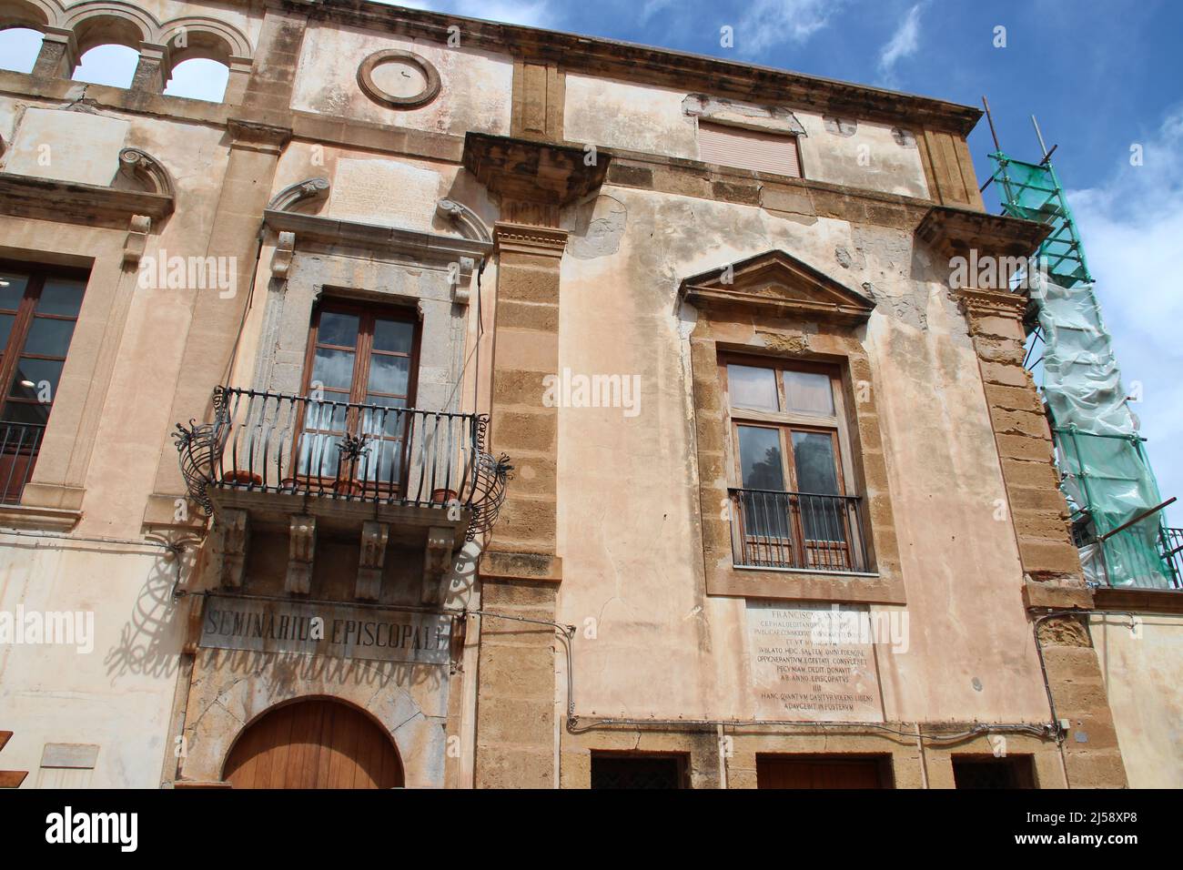 religious building (episcopal seminary) in cefalù in sicily (italy ...