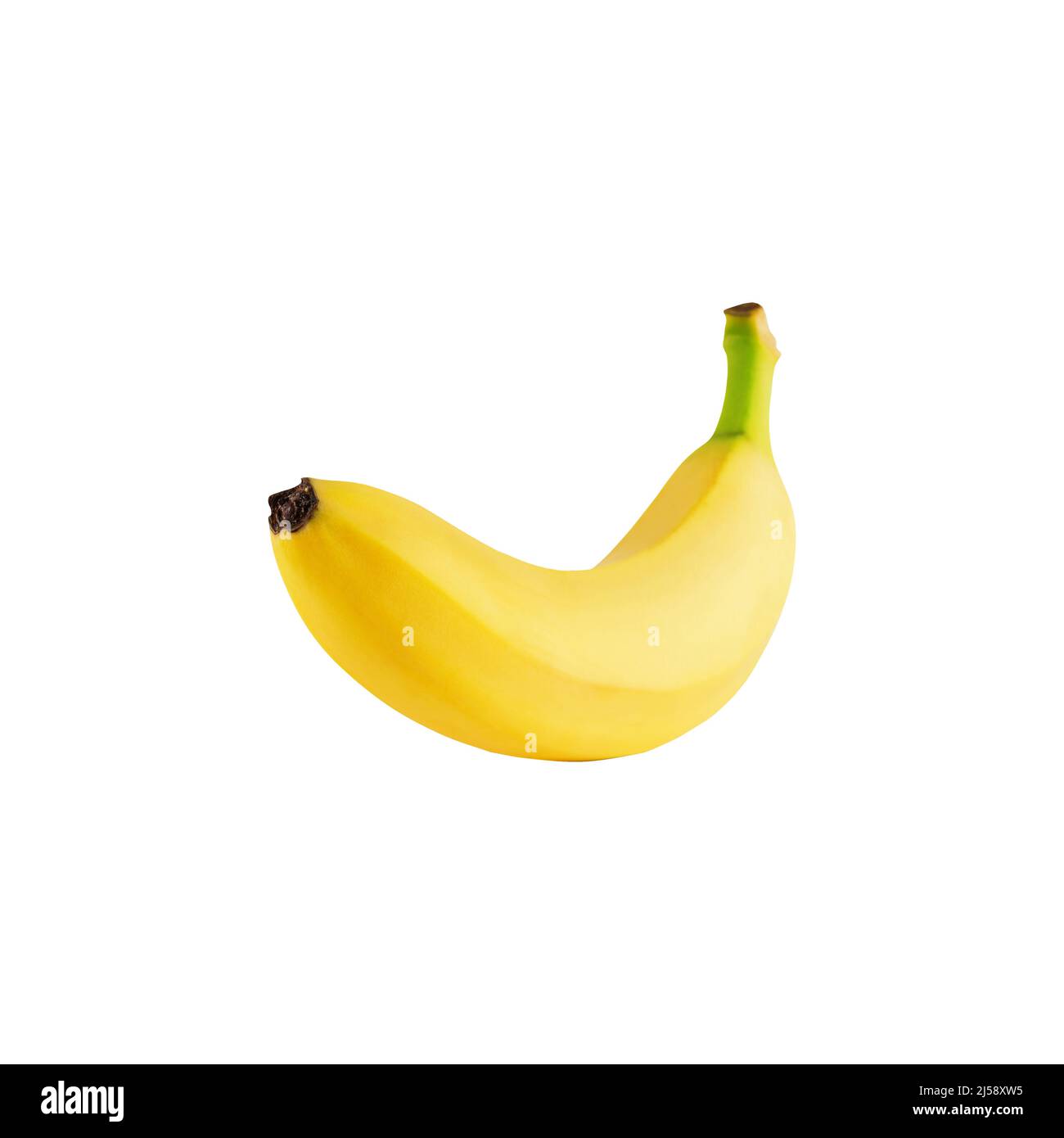 Single banana isolated. Beautiful, edible yellow banana Stock Vector ...