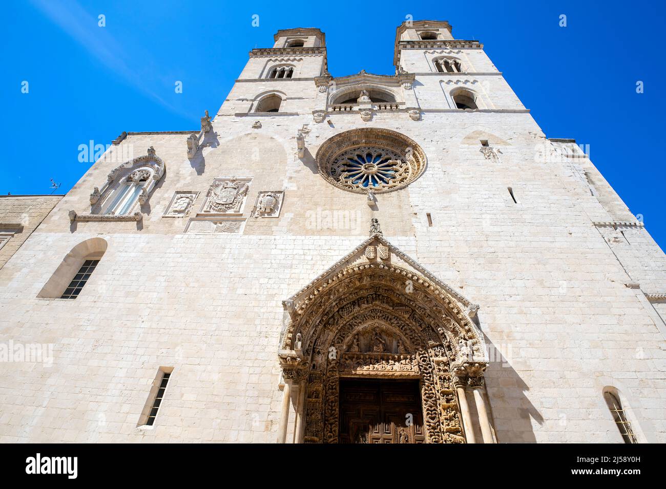 West facade of the Cathedral of S. Maria Assunta, Altamura, Apulia ...