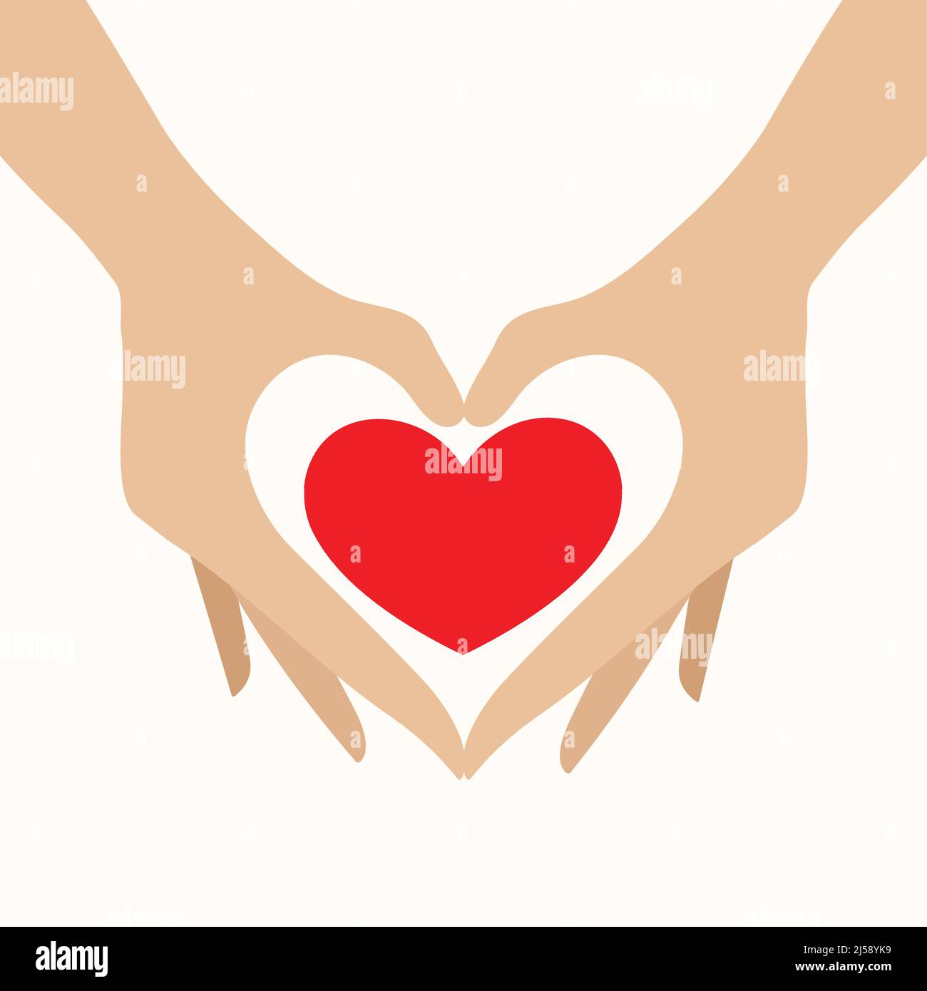 Heart shape human hands background Stock Vector Image & Art - Alamy