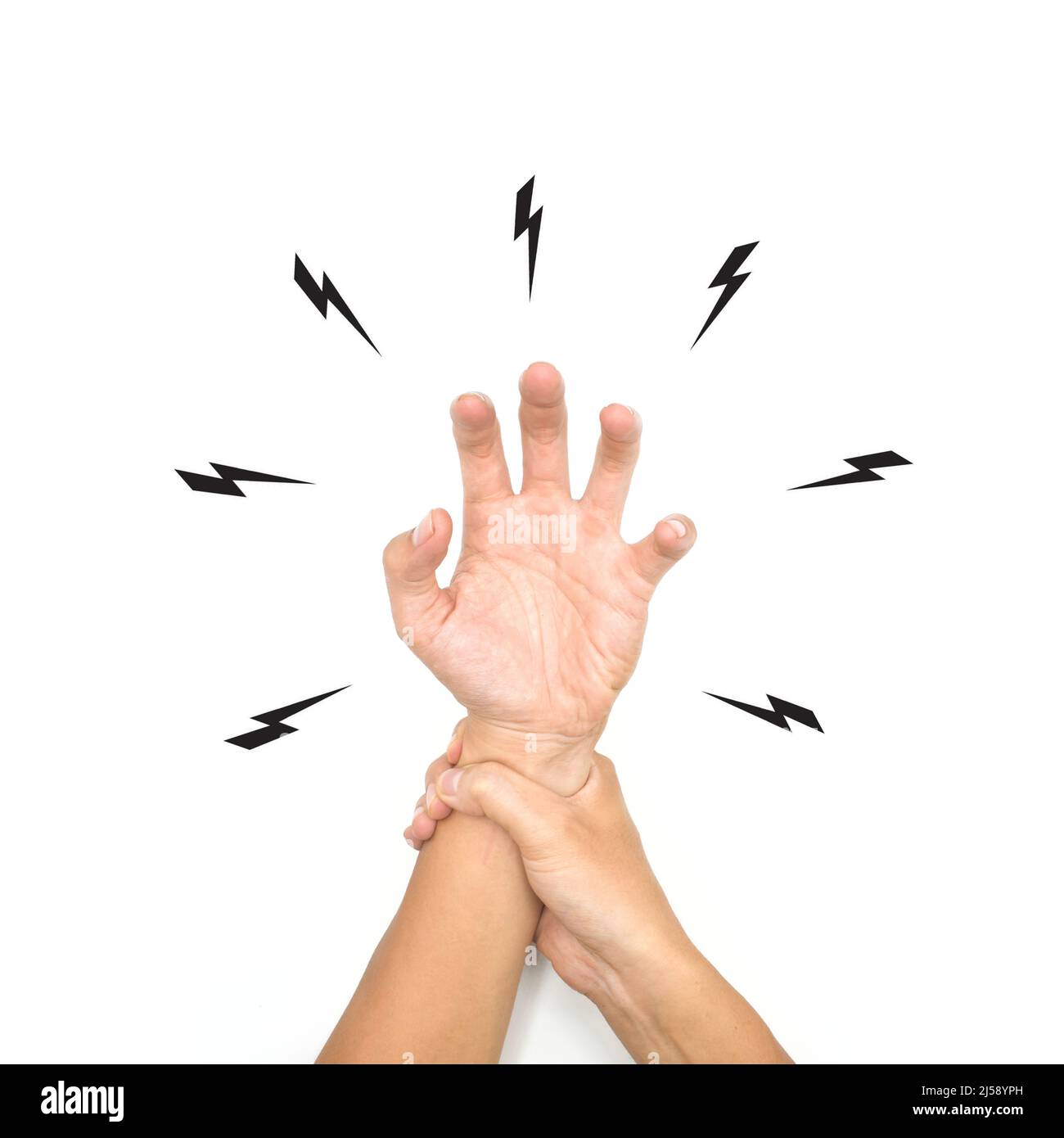 Tingling and numbness in fingers of Asian man with diabetes. Finger ...