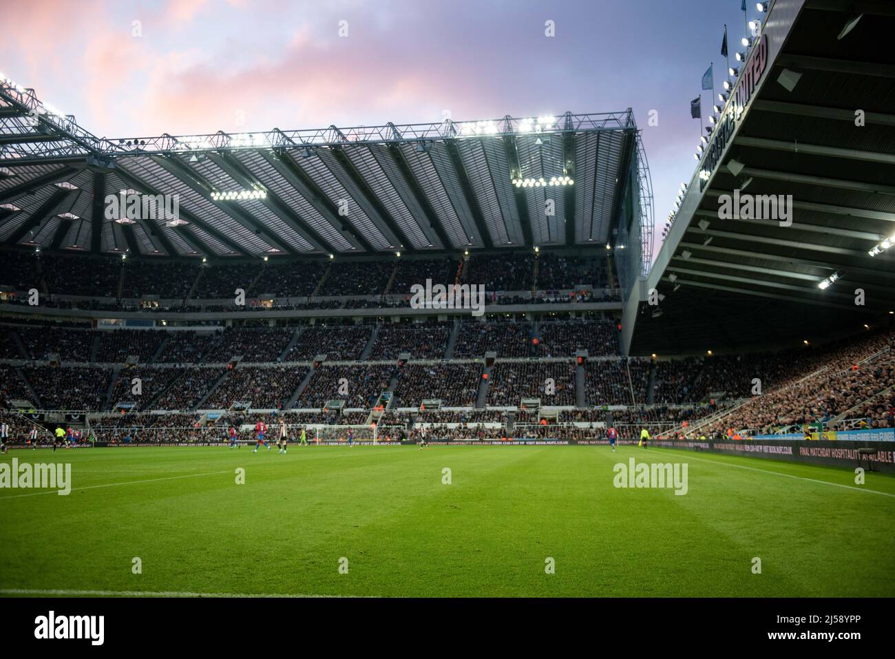 NEWCASTLE UPON TYNE, ENGLAND - APRIL 20: A general view of the stadium ...