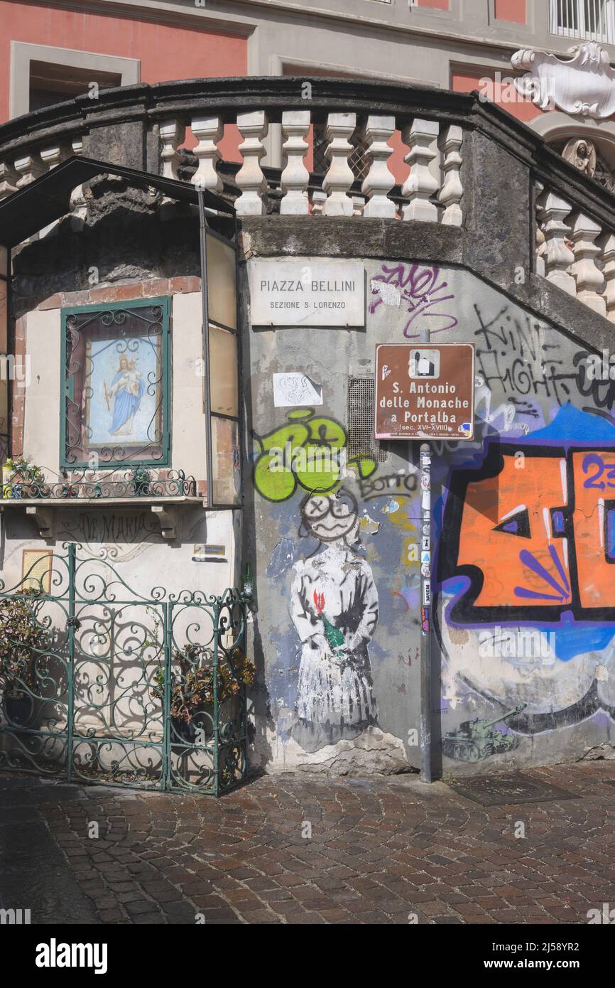 Piazza Bellini Naples Italy Stock Photo - Alamy