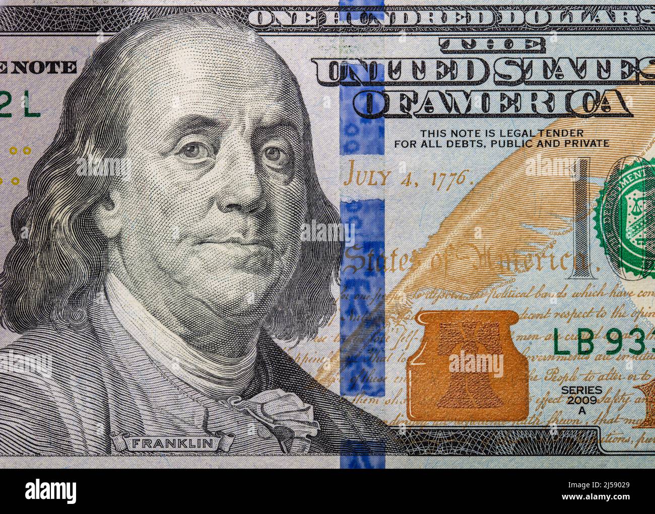 fragment of dollar bill for design purpose Stock Photo - Alamy
