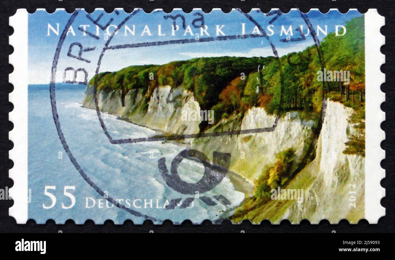 GERMANY - CIRCA 2012: a stamp printed in the Germany shows Jasmund ...