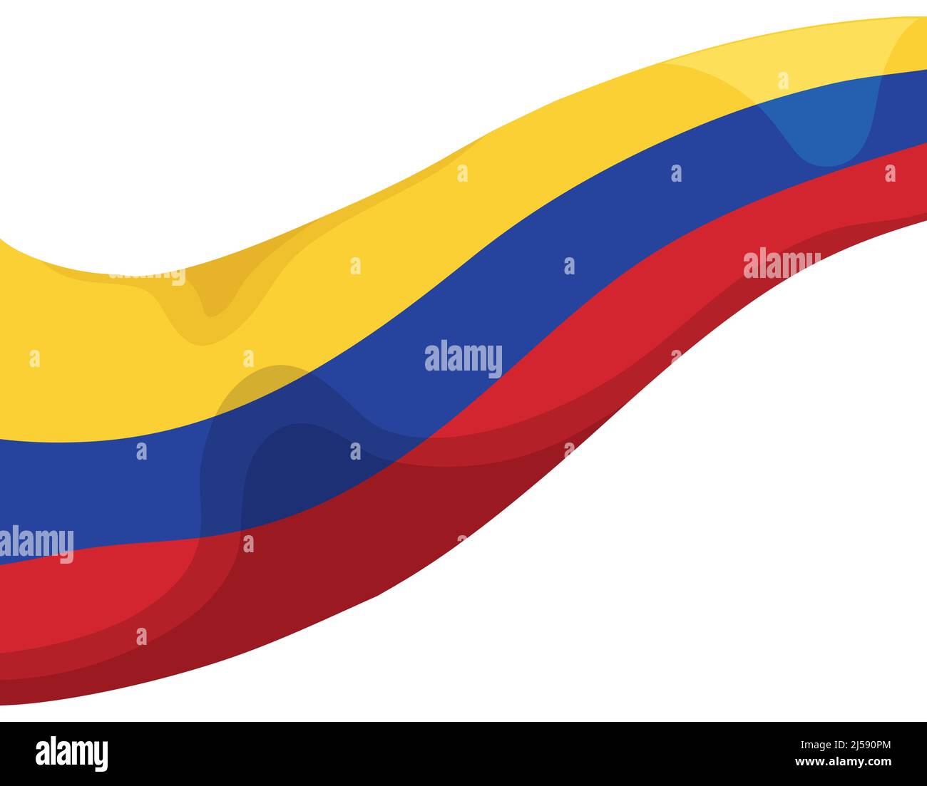 Patriotic Colombia's flag in diagonal position with its three ...