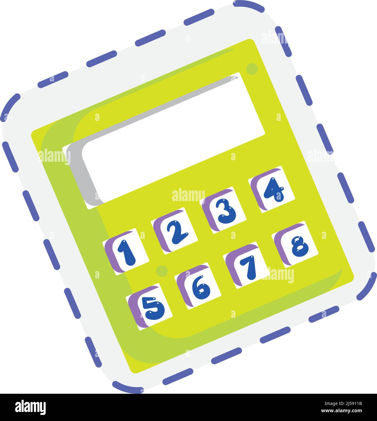 Isolated sketch of a calculator School supply Vector Stock Vector Image ...