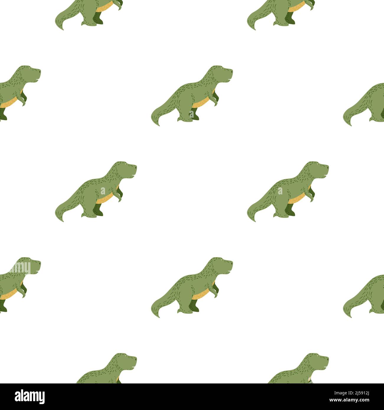 Seamless pattern cute T-Rex dino. Background of funny dinosaurs in ...