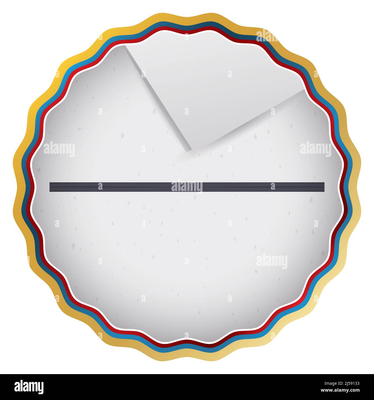Button with Colombia's flag color in the edges and ballot box with hole ...