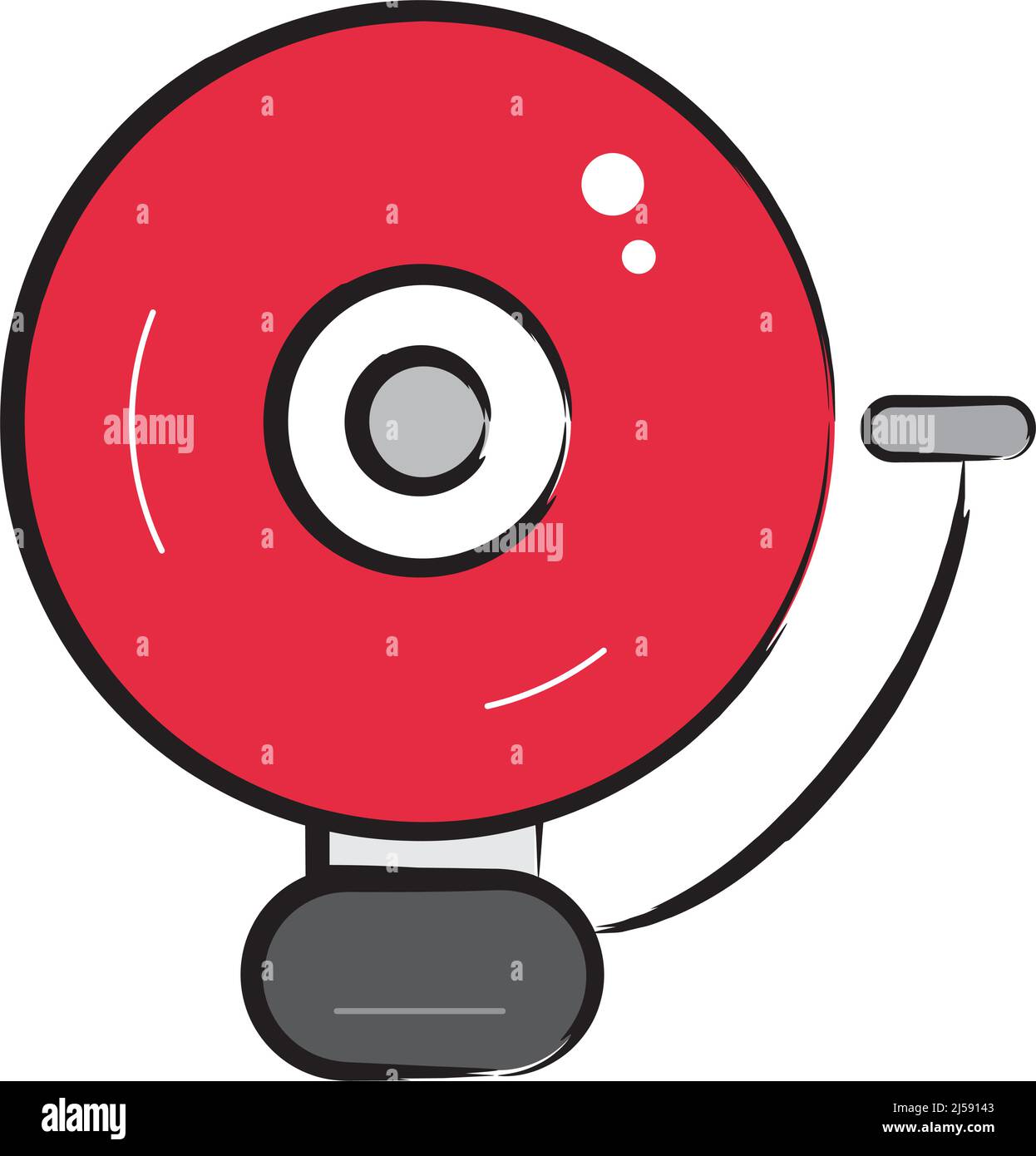 Isolated sketch of a school bell School supply Vector Stock Vector ...